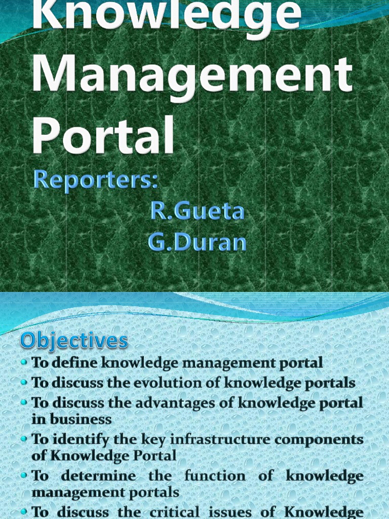 Knowledge Management Portal | PDF
