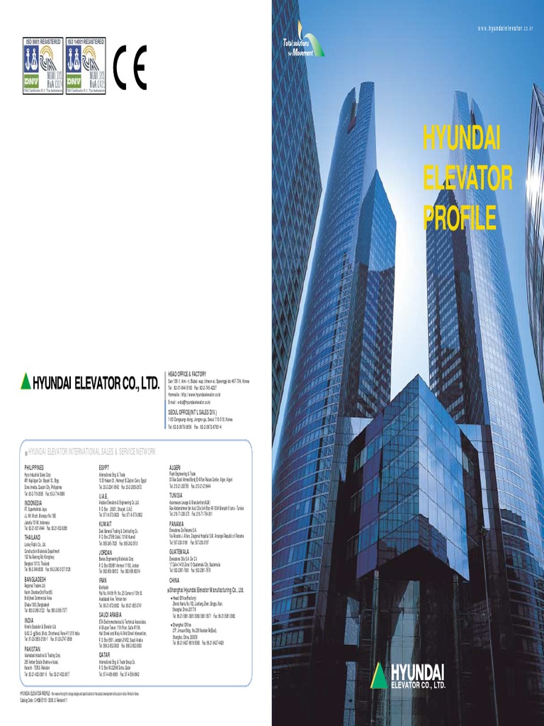 1 Hyundai Elevator Profile | PDF | Elevator | Automation