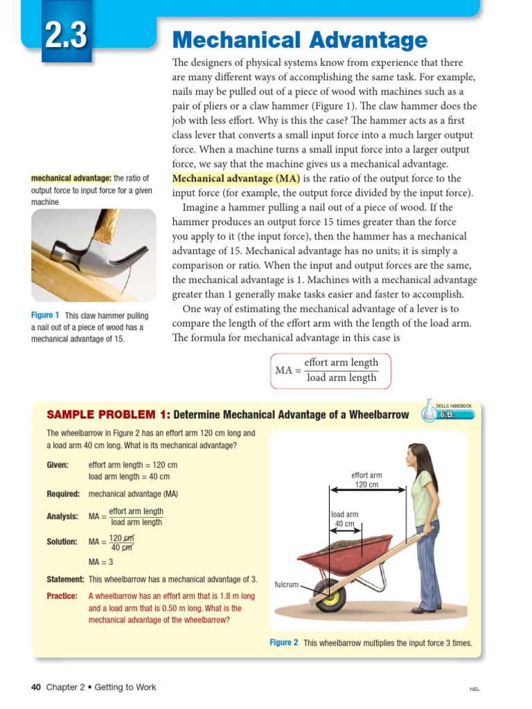 Mechanical Advantage PDF | PDF | Lever | Machines