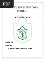 Internal Resistance Class 12 CBSE PROJECT | PDF