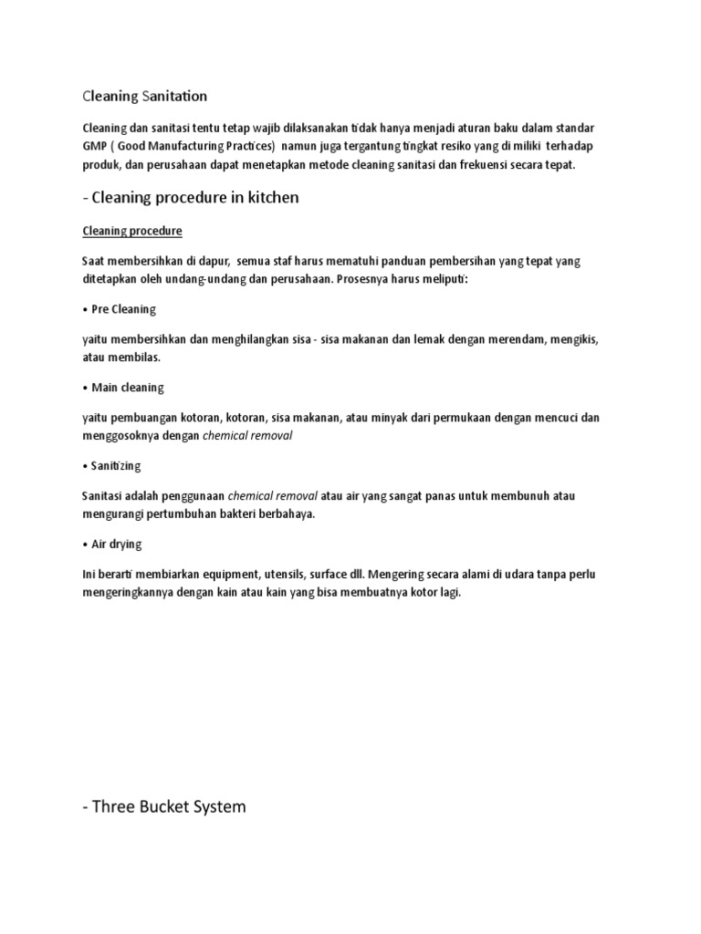 THREE BUCKET SYSTEM | PDF