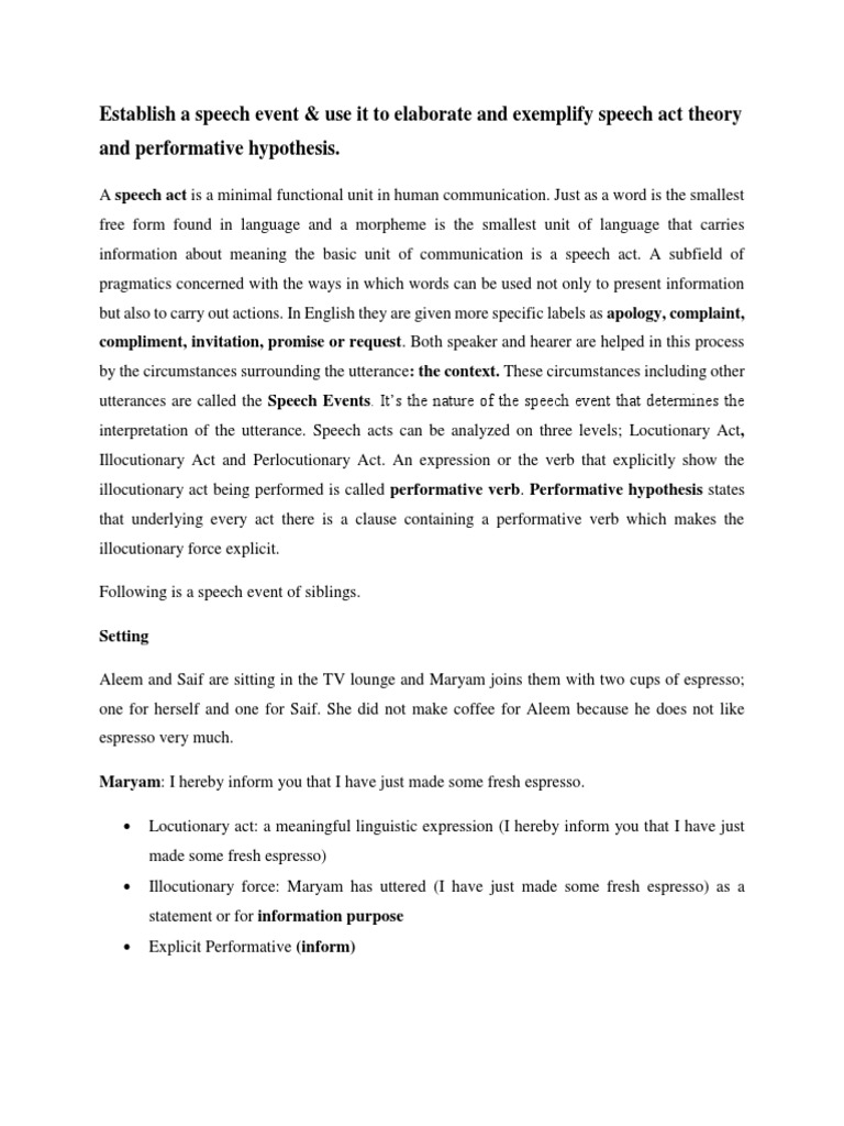 Speech Event | PDF | Semiotics | Communication