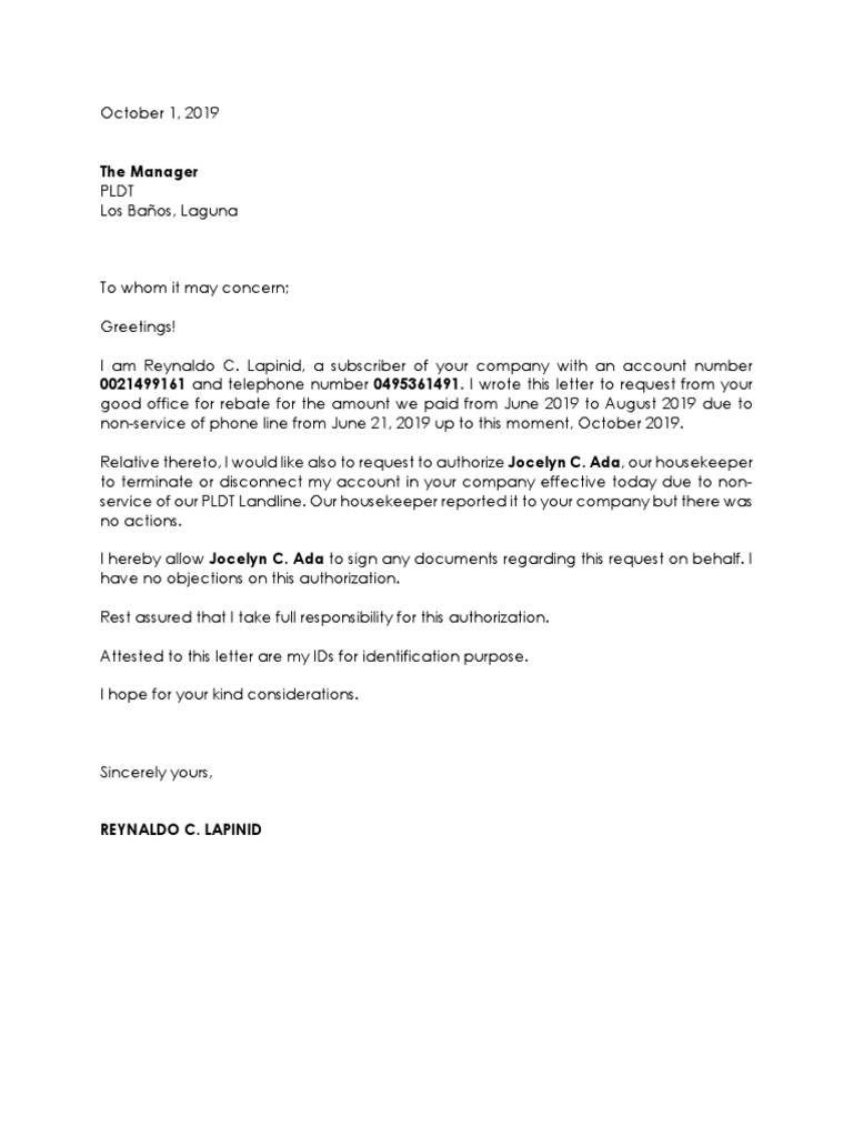 PLDT Letter | PDF | Telephony | Telecommunications