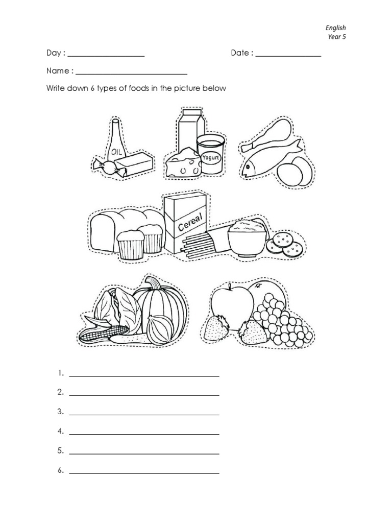 Food Pyramid Worksheet | PDF | Business | Social Science
