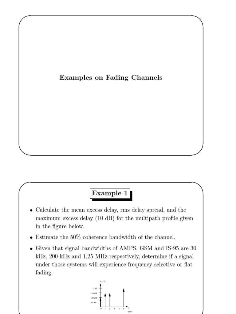 Examples Fading | PDF | Frequency Modulation | Bandwidth (Signal Processing)