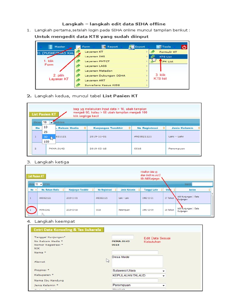 Cara Edit Data SIHA Offline Dengan Gambar | PDF