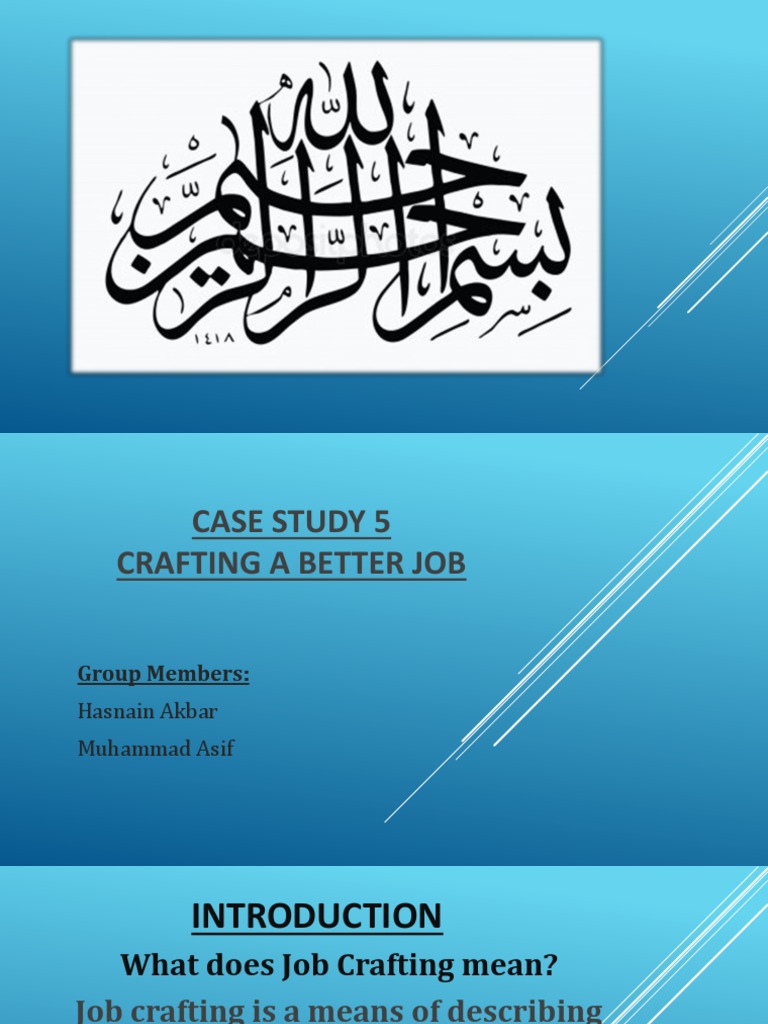 Job Crafting | PDF | Action (Philosophy) | Behavior Modification