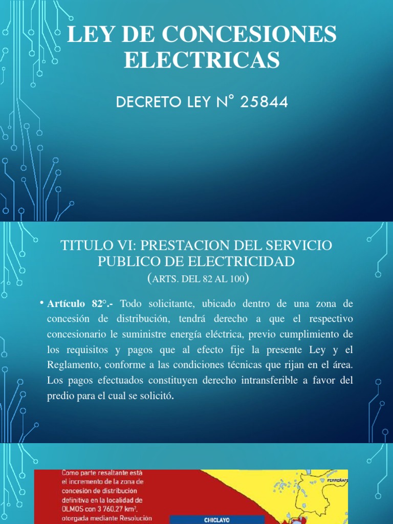 Ley de Concesiones Electricas | PDF | Gobierno | Energía y recursos