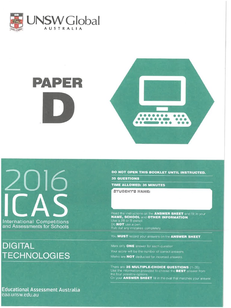 Icas Digital Technologies 2016 PDF | PDF