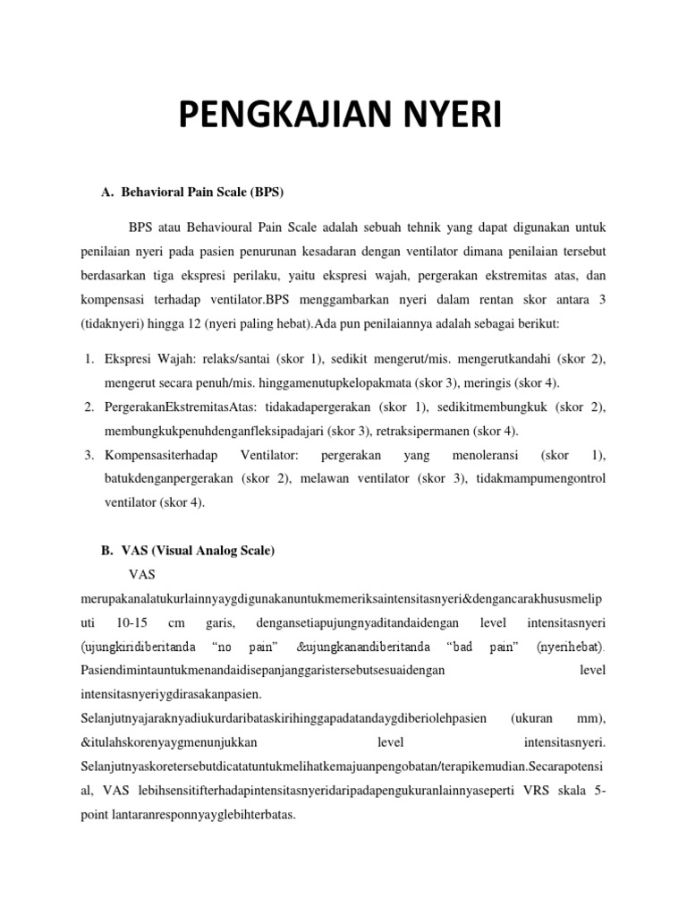Behavioral Pain Scale | PDF