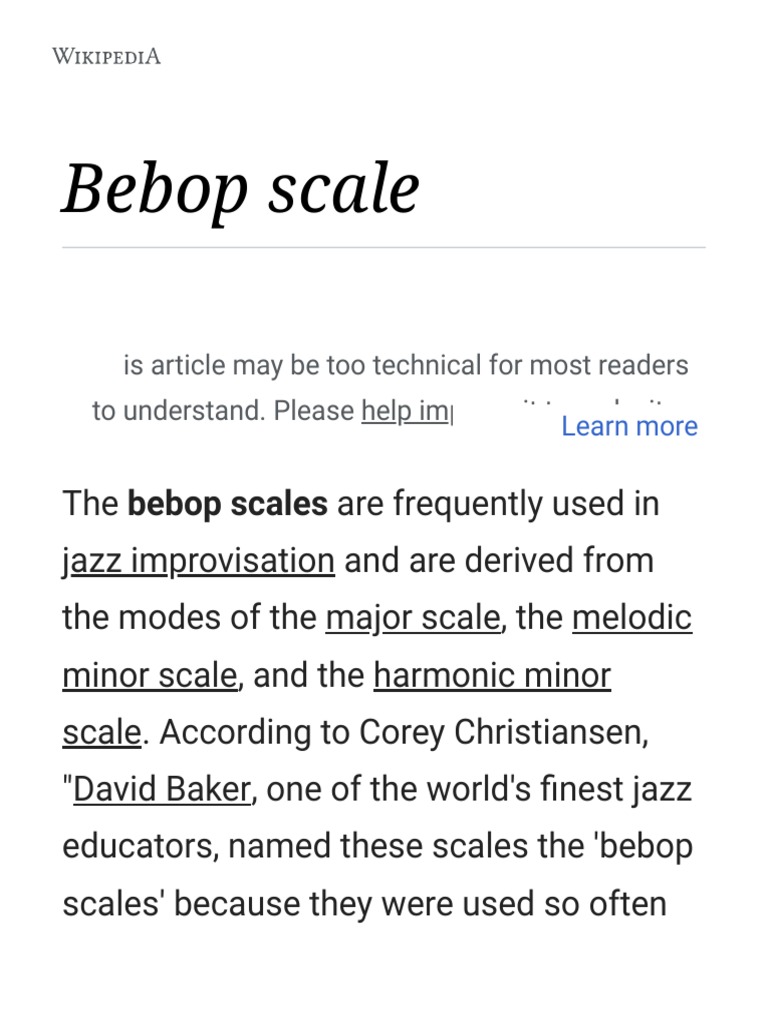 A Guide to the Bebop Scales: Derivations, Applications, and Examples of ...