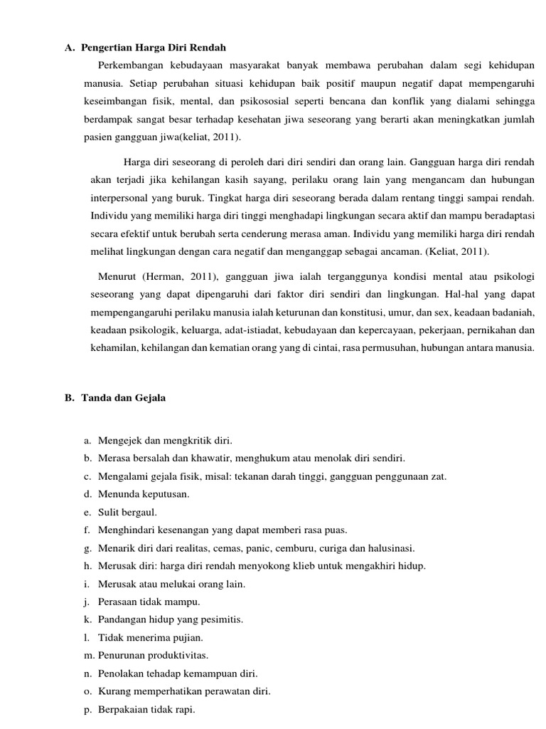 Harga Diri Rendah | PDF