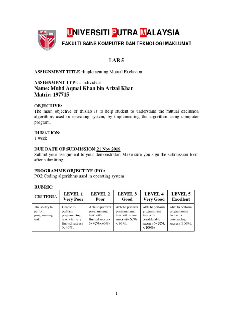 Lab 5 - Mutual Exclusion | PDF | Thread (Computing) | Client (Computing)