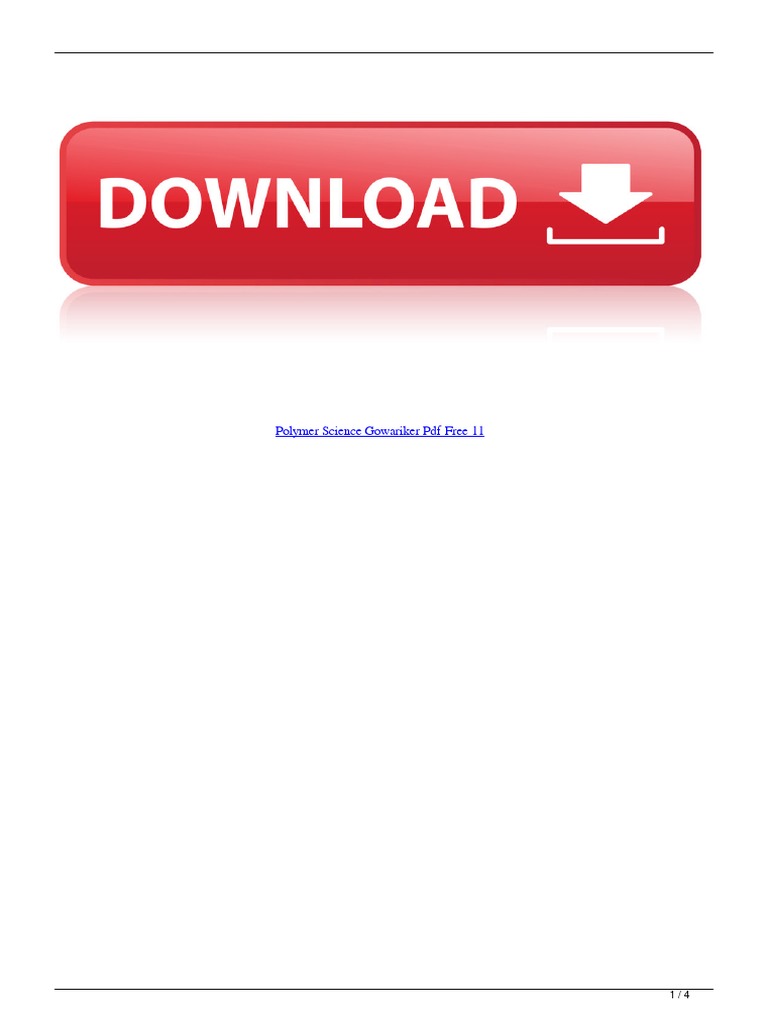 Polymer Science Gowariker PDF Free 11 PDF | PDF | Polymerization | Polymers