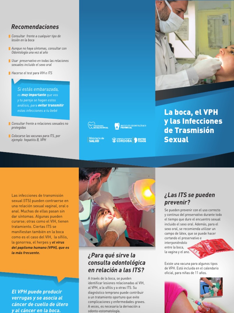 Triptico VPH y Salud Bucal | PDF | Condón | Salud sexual