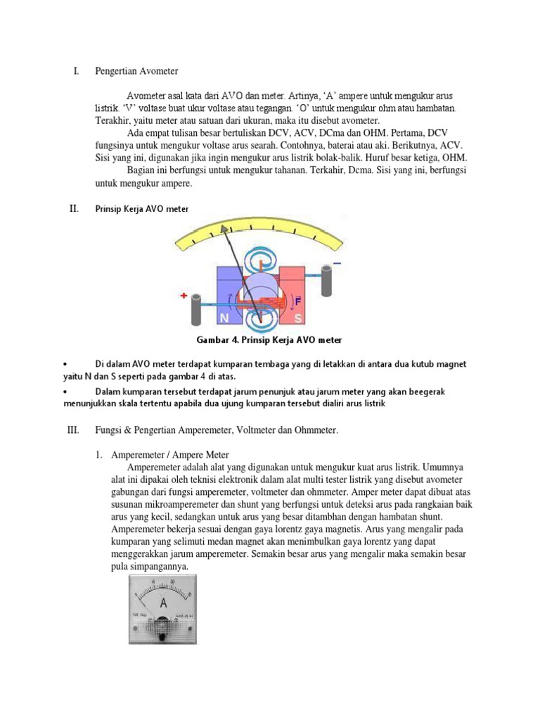 Pengertian Avometer | PDF
