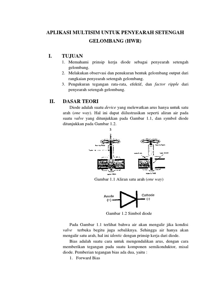 Multisim Half Wave Diode | PDF