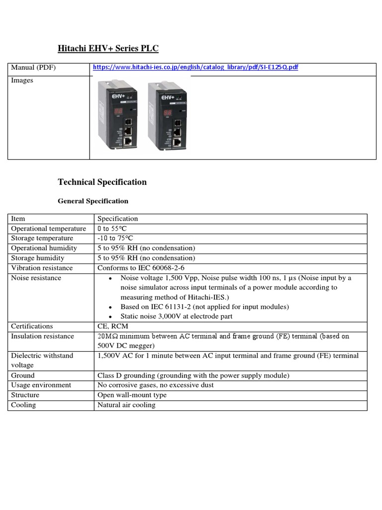 Hitachi PLC | PDF | Programmable Logic Controller | Network Topology