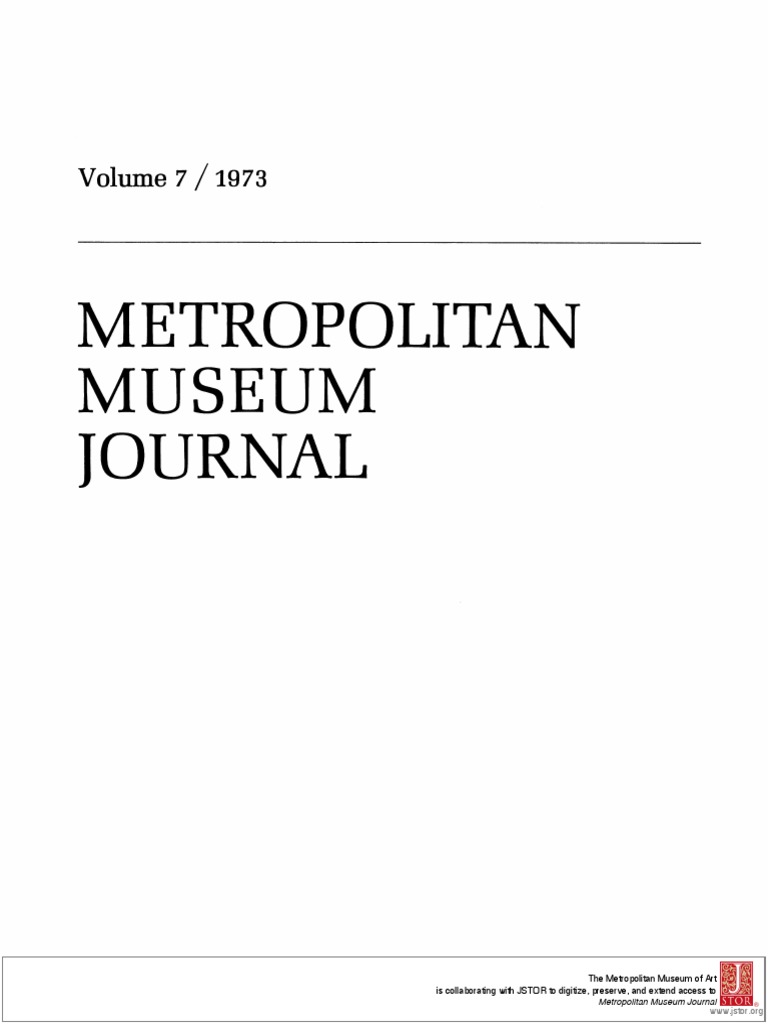 The Metropolitan Museum Journal V 7 1973 | PDF