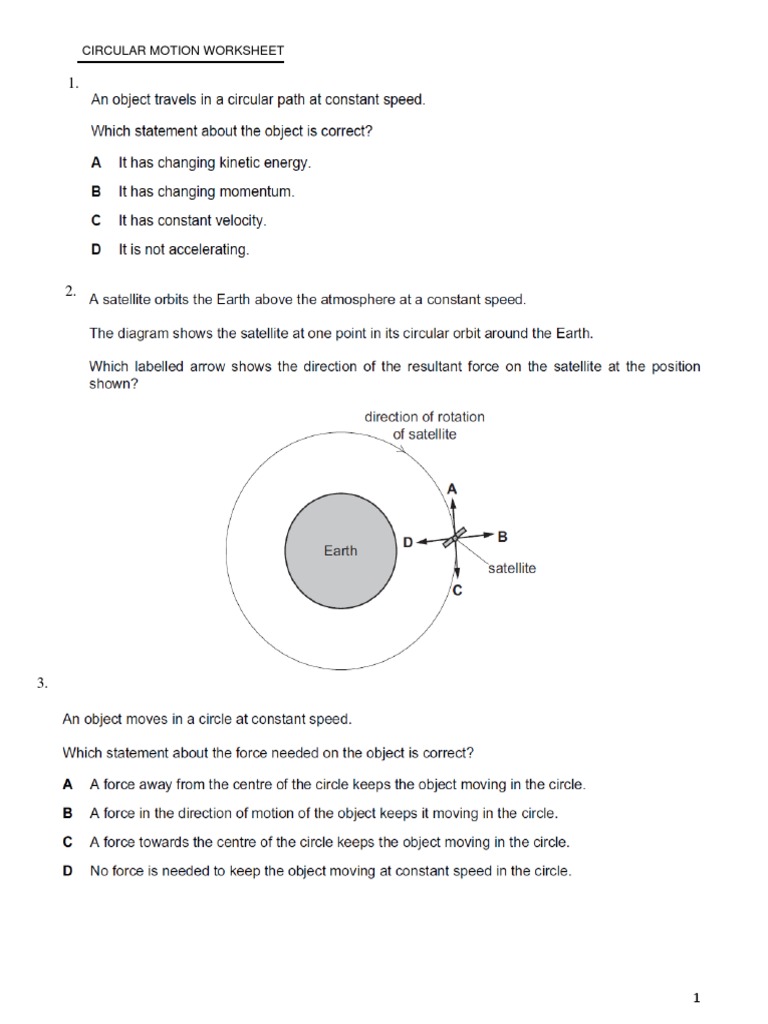 Circular Motion | PDF | Speed | Velocity