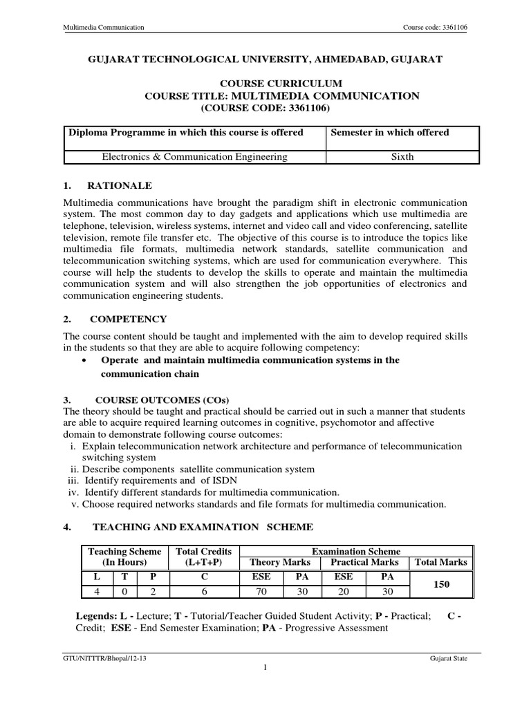 Gtu | PDF | Telecommunication | Multimedia