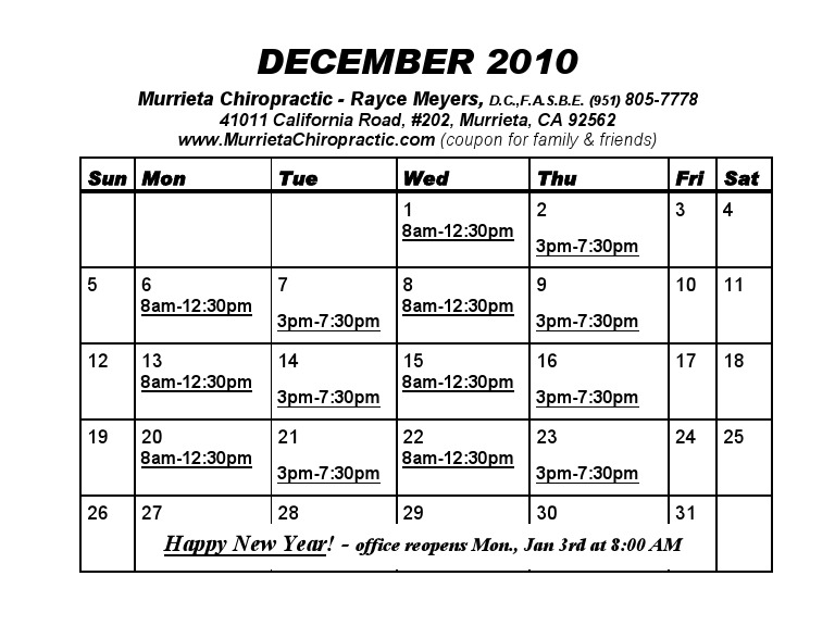 MC Calendar 12-10 | PDF