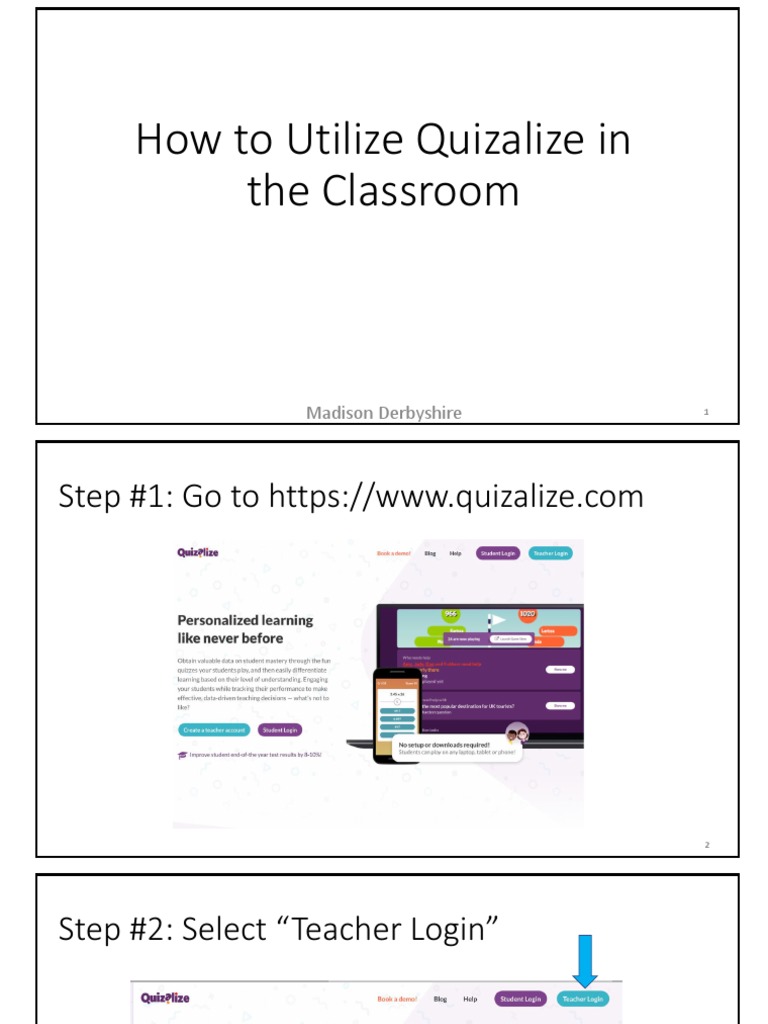 Start Up Quizalize | PDF