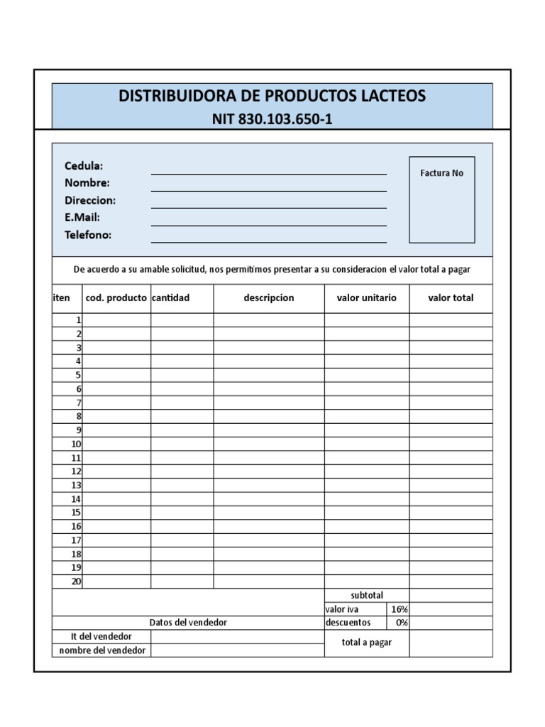 Modelo De Facturas En Excel Awesome 20 Plantillas De Factura En ...
