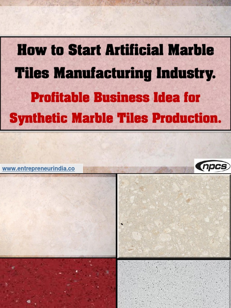How To Start Artificial Marble Tiles Manufacturing Industry. Profitable ...