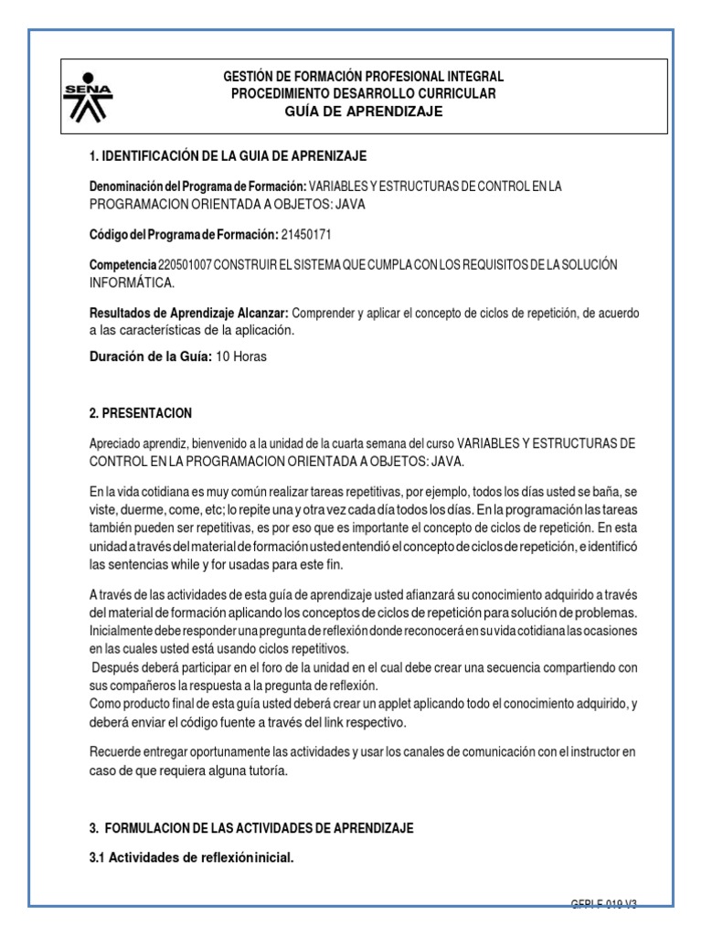 Ciclos de Repetición en Java: Guía Práctica | PDF | Java (lenguaje de programación ...