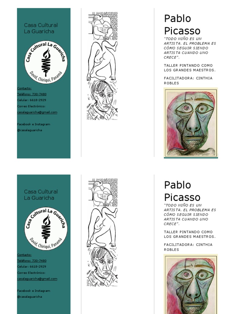 Brochure Picasso | PDF | Pablo Picasso | Pinturas