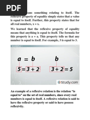 Reflexive Property Of Equality