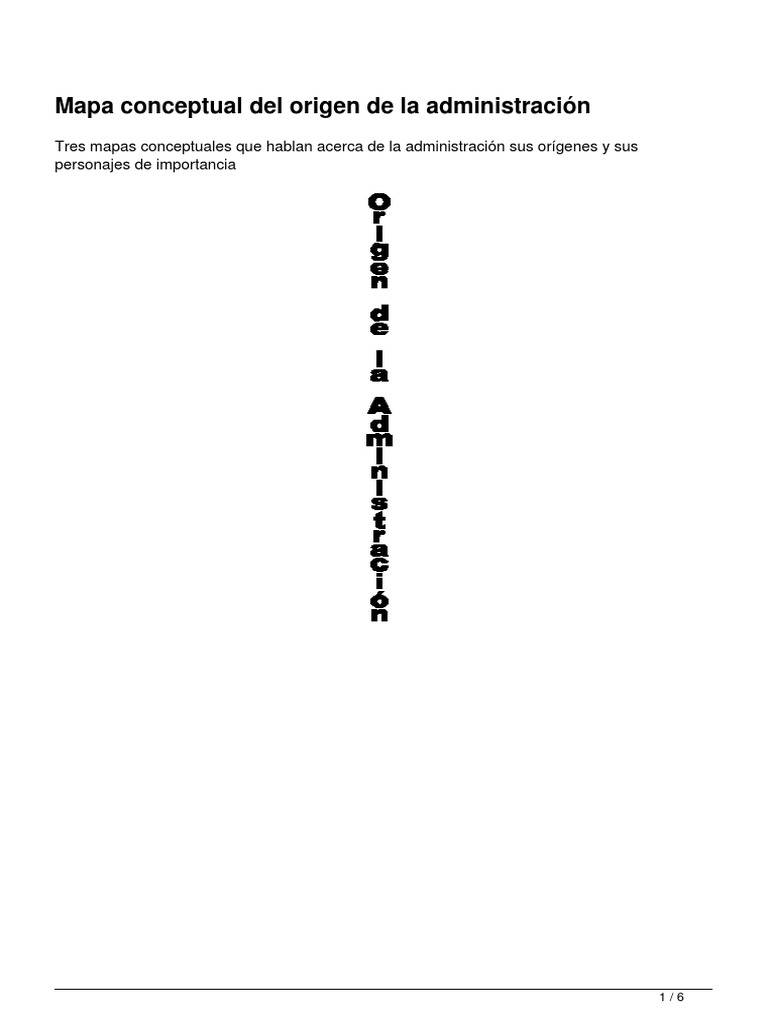Origen Admon - Mapa Conceptual | PDF | Religión y espiritualidad