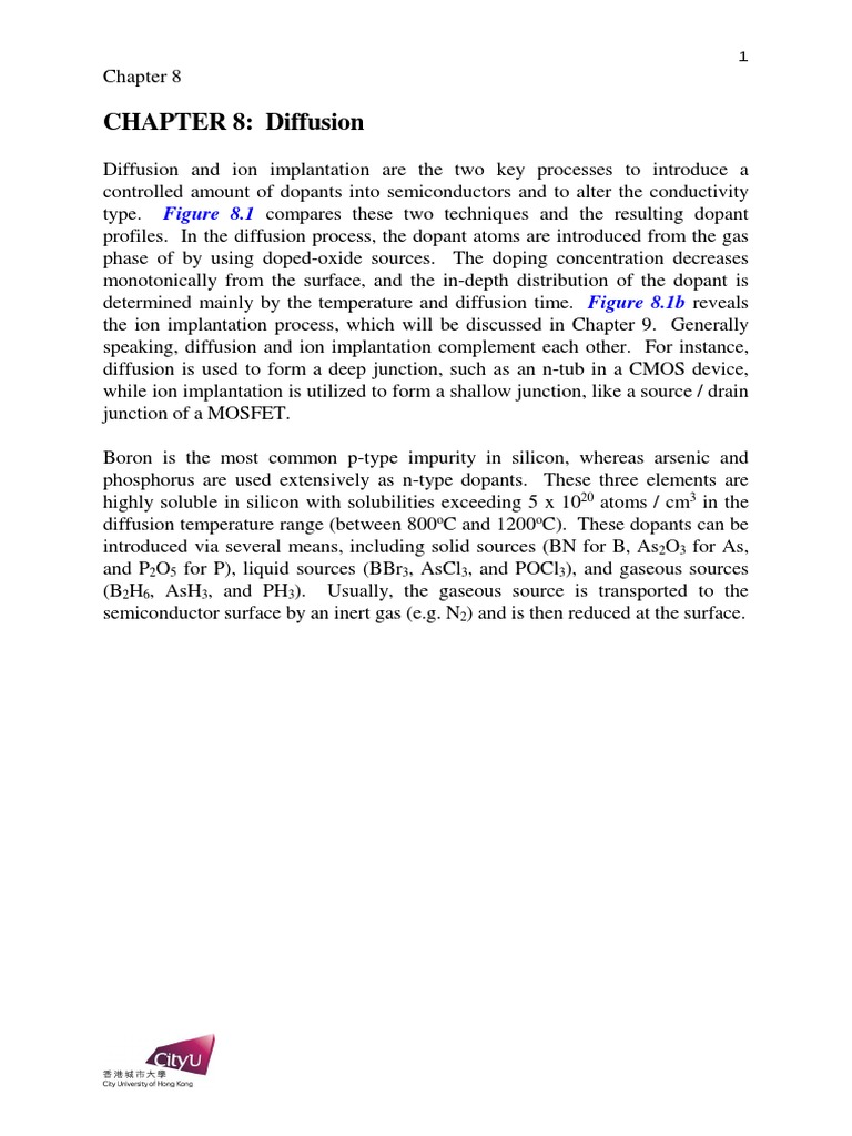 DIFFUSION | PDF | Doping (Semiconductor) | P–N Junction