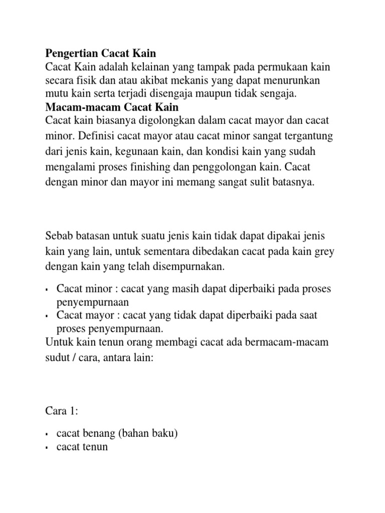 Cacat Kain | PDF