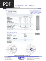 Multi Band Panel Antenna Specifications | PDF | Antenna (Radio) | Decibel