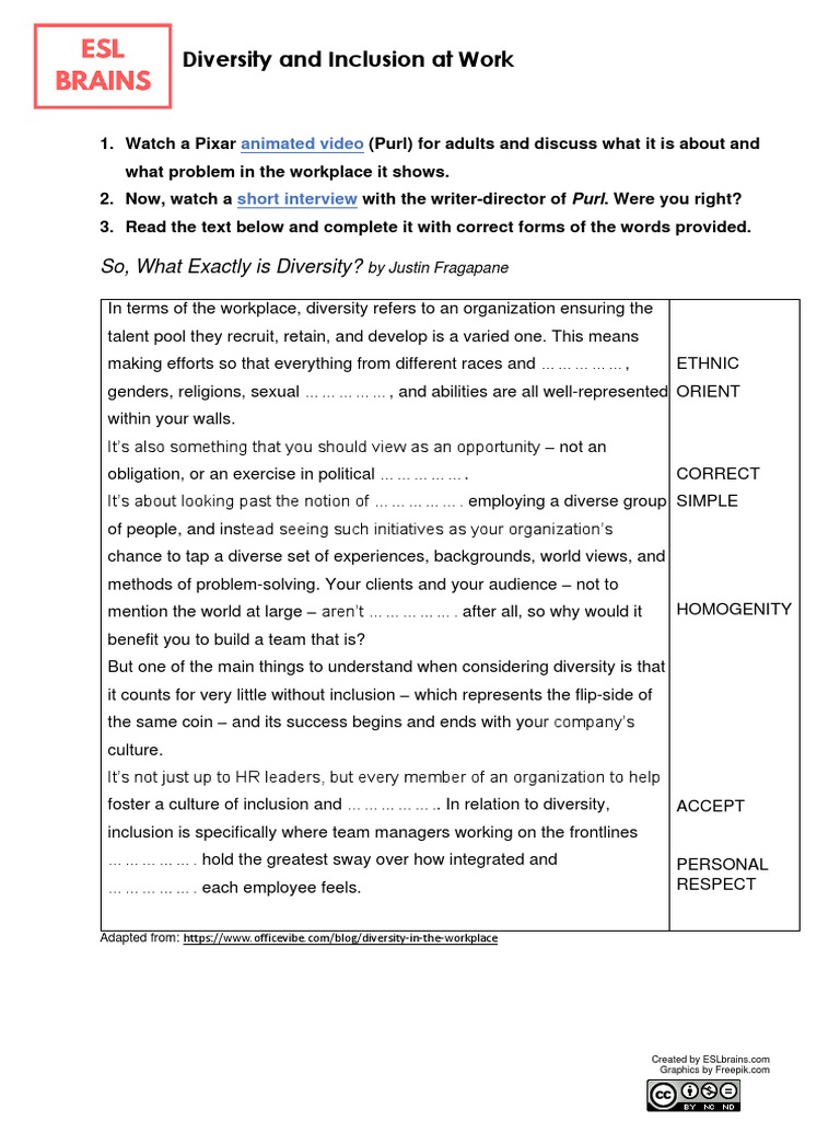 Diversity and Inclusion at Work SV PDF | PDF | Career & Growth | Art