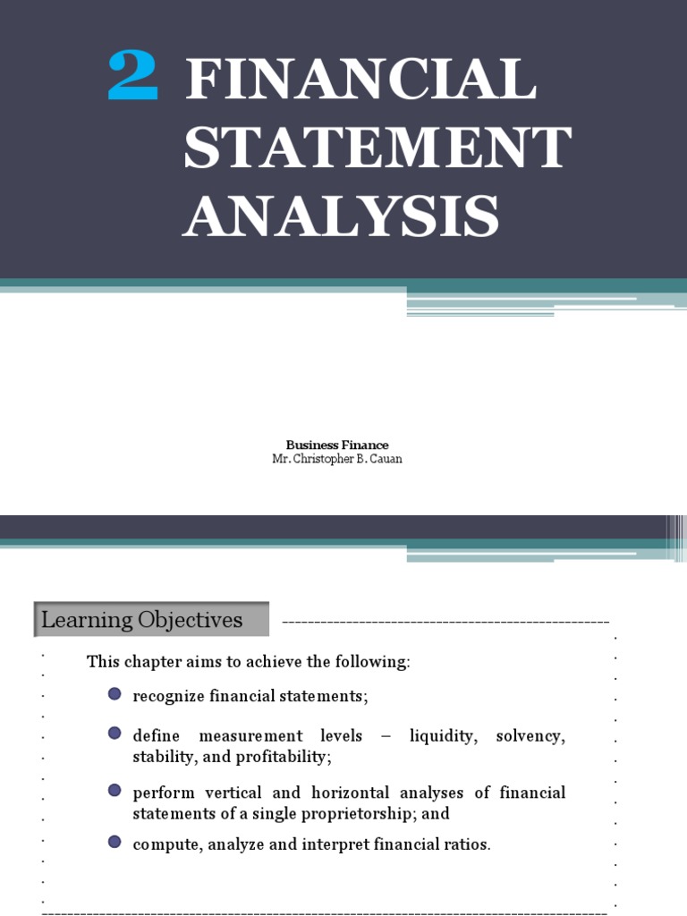 Chapter 2 Financial Statement Analysis For Students | Download Free PDF | Revenue | Income Statement
