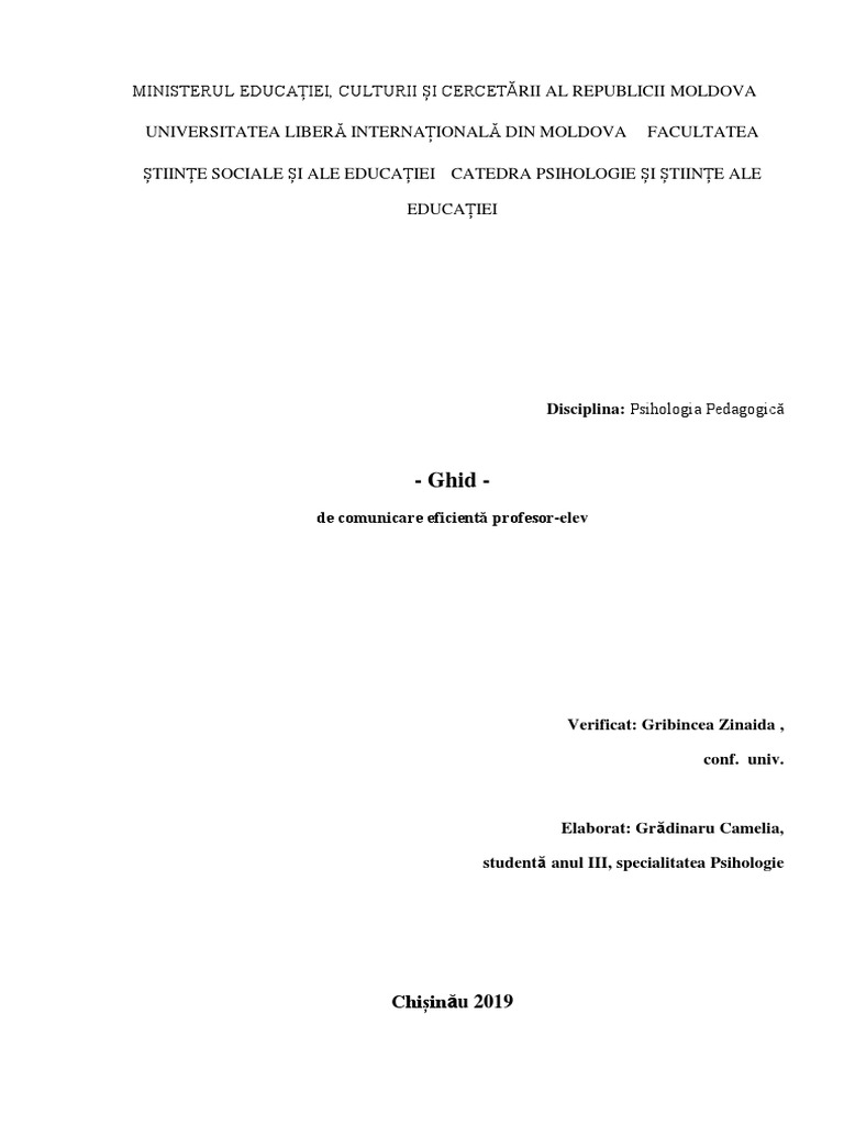 Ghid Profesor Elev | PDF