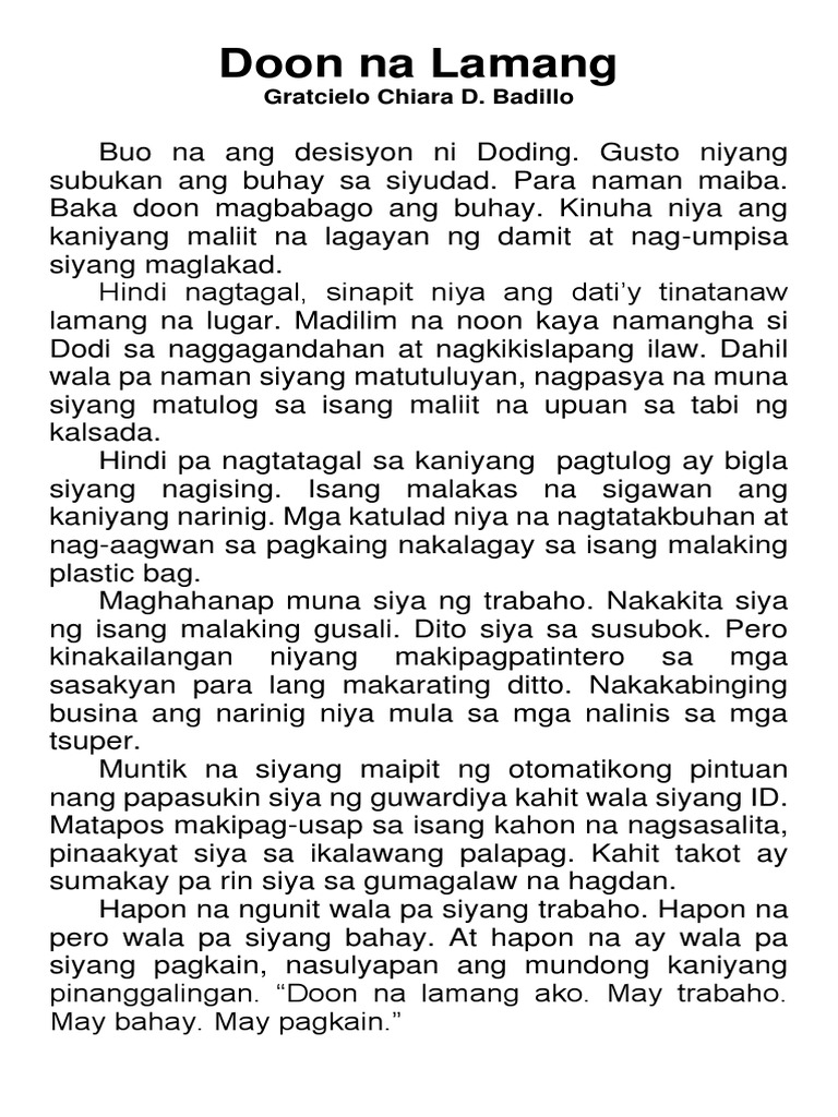 Doon Na Lamang | PDF