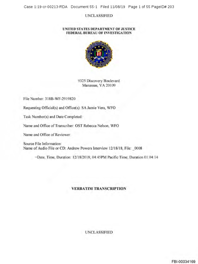 Powers FBI Interview Transcript | PDF | Business