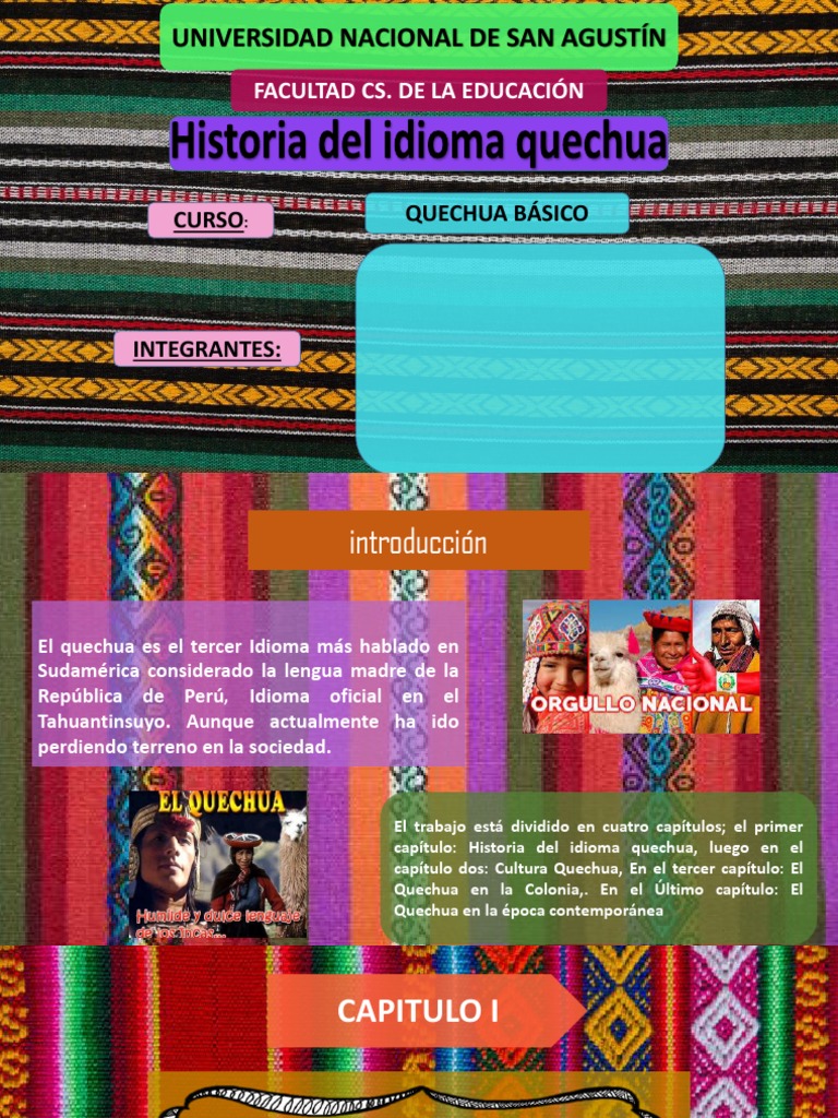 Quechua Exposicion | PDF | Imperio Inca | Idiomas