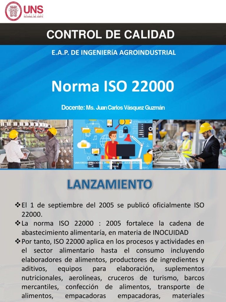 Iso 22000 | PDF | Seguridad alimenticia | Planificación