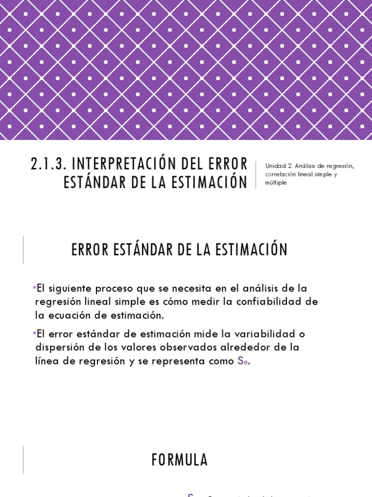 Error Estandar | PDF | Error estándar | Análisis de regresión
