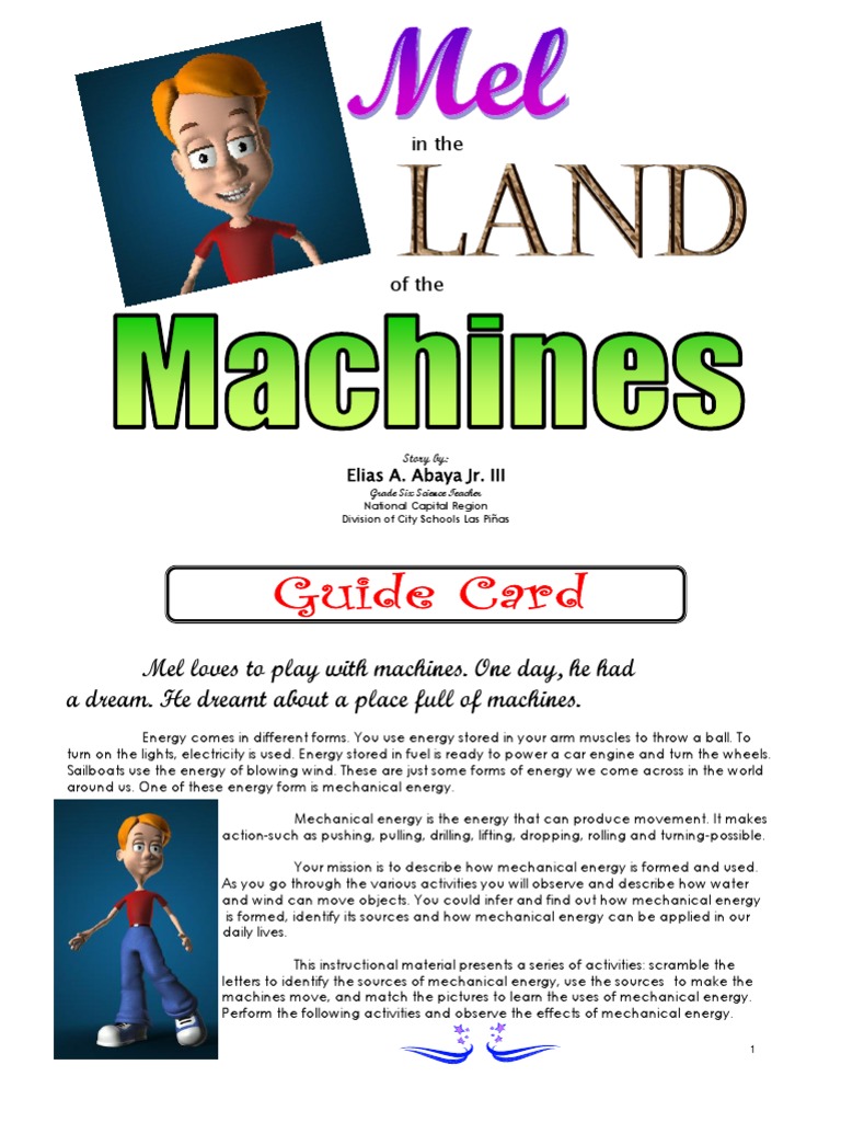 Mechanical Energy Activities Guide | PDF | Turbine | Machines