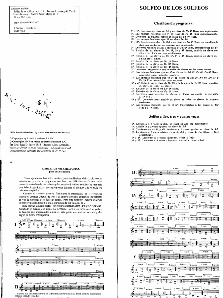 Solfeo de Solfeos | PDF | Clave | Composiciones Musicales