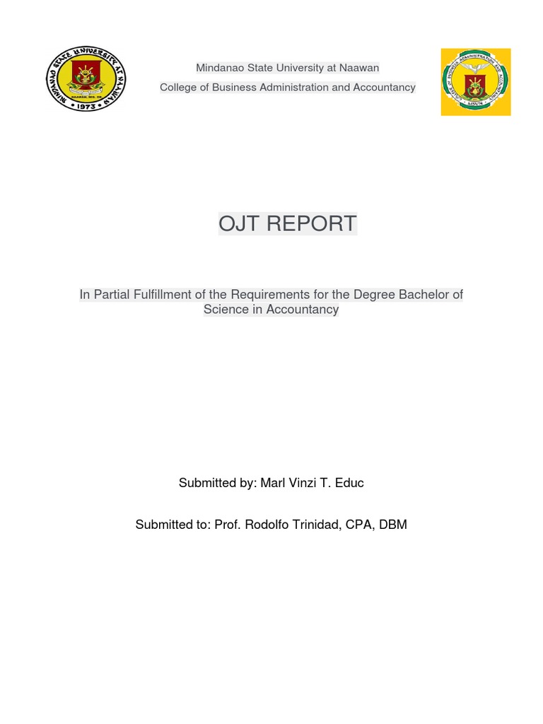 Ojt Report | PDF | Business