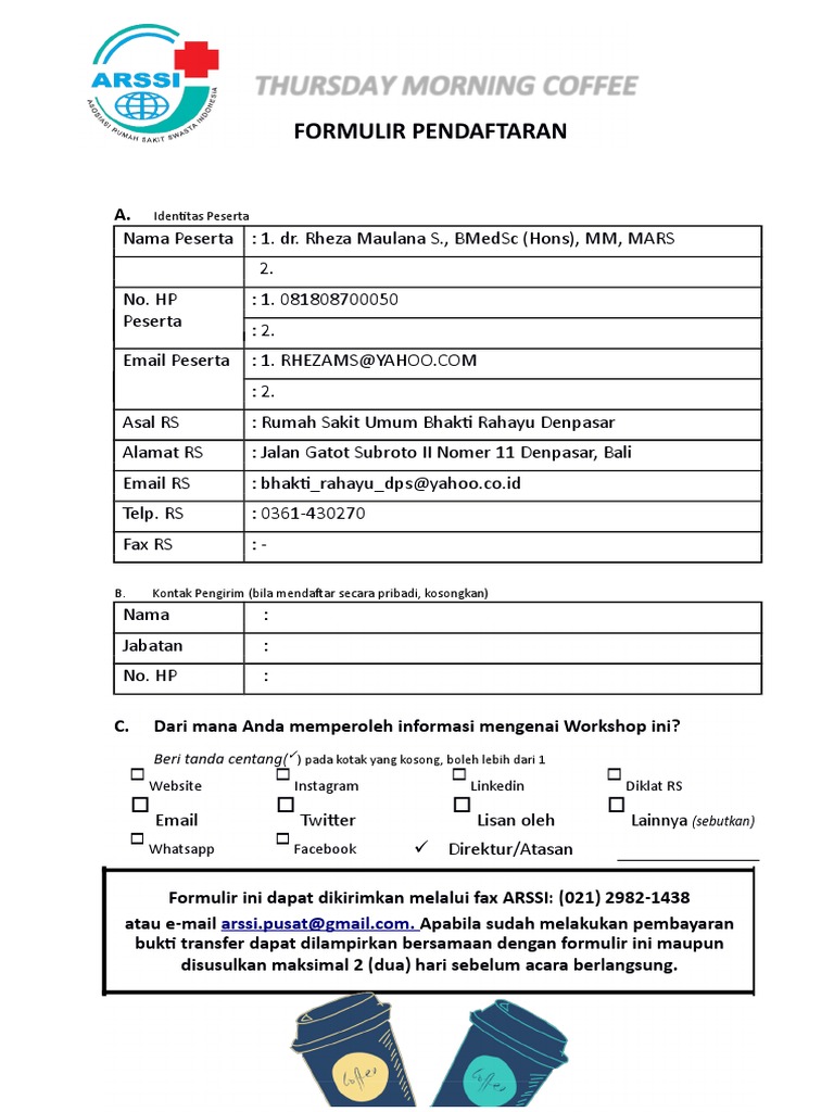 Formulir Pendaftaran Seminar | PDF