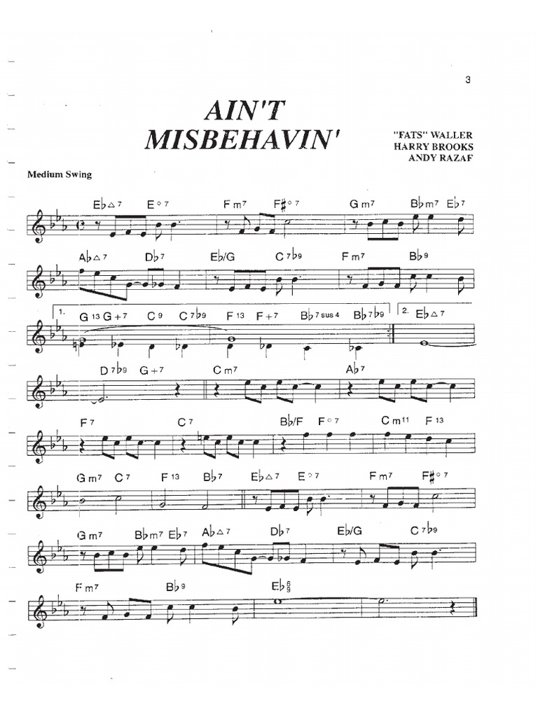 Ain't Misbehavin | PDF