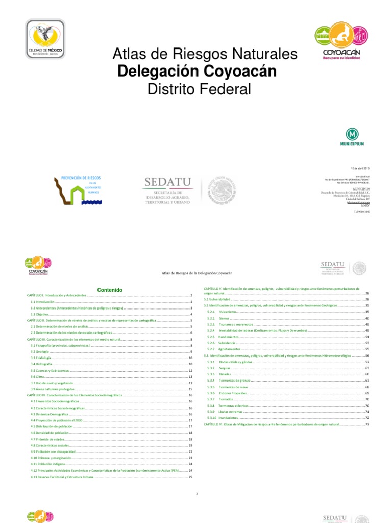 Atlas de Riesgos de Coyoacan | PDF | Vulnerabilidad | Sistema de información geográfica